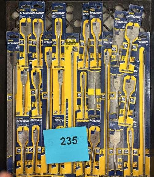 MISC LOT OF IRWIN SPEEDBOR SPADE BITS - Earl's Auction Company