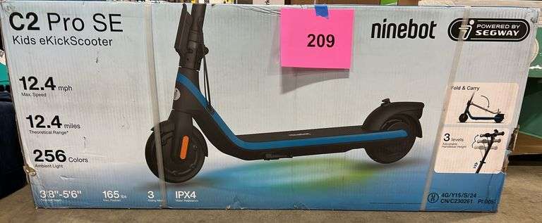 NINEBOT C2 PRO SE KIDS EKICK SCOOTER IN BOX - Earl's Auction Company