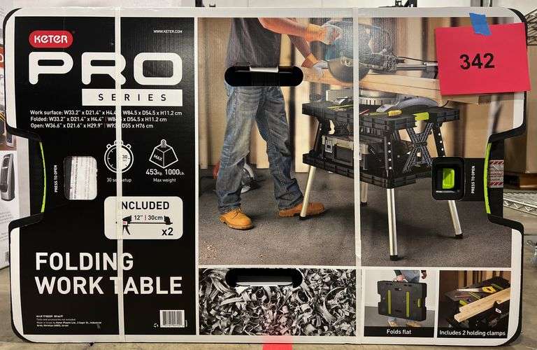 KETER PRO SERIES FOLDING WORK TABLE - Earl's Auction Company