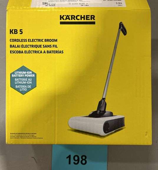 KARCHER KB 5 CORDLESS ELECTRIC BROOM IN BOX - Earl's Auction Company