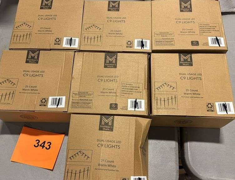 (7) BOXES OF DUAL USAGE LED C9 LIGHTS - Earl's Auction Company