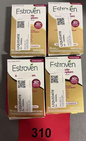 (4) BOXES OF ESTROVEN MENOPAUSE RELIEF - Earl's Auction Company