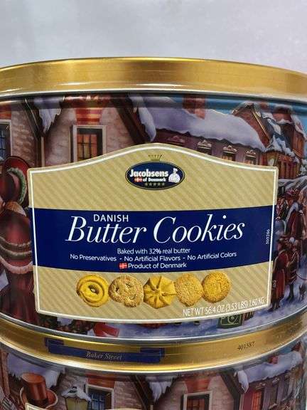 (4) TINS OF JACOBSENS DANISH BUTTER COOKIES - Earl's Auction Company