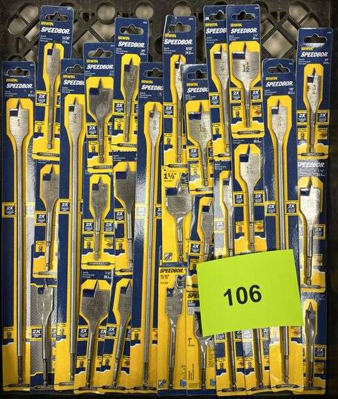 MISC LOT OF IRWIN SPEEDBOR SPADE BITS - Earl's Auction Company