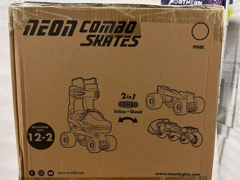 (3) PAIRS OF KIDS NEON COMBO SKATES IN BOXES - PINK & BLUE - Earl's ...