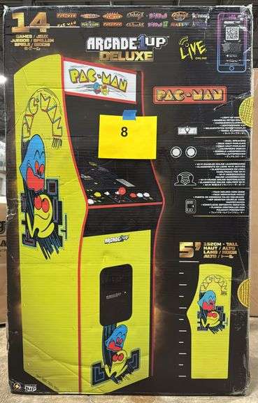 ARCADE 1UP DELUXE PAC-MAN ARCADE GAME IN BOX - Earl's Auction Company