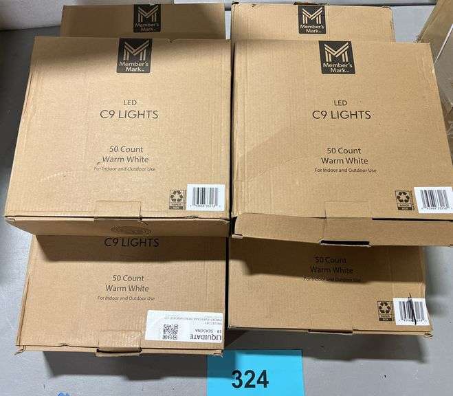 (6) BOXES OF LED C9 LIGHTS - WARM WHITE - Earl's Auction Company