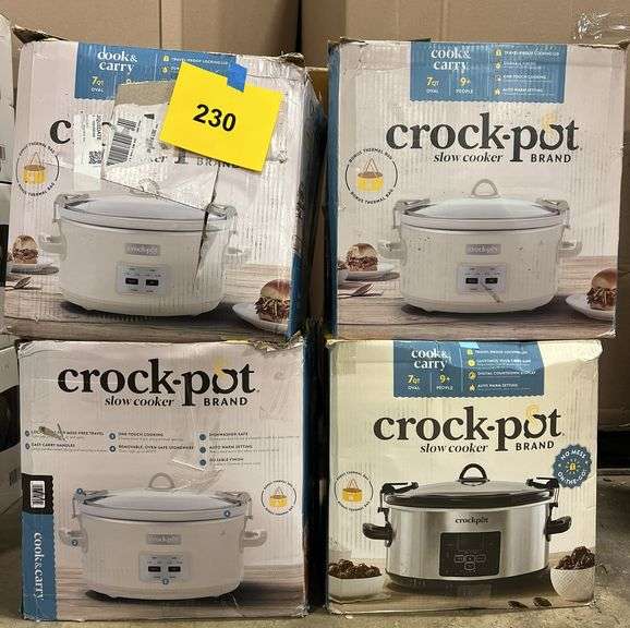 AS IS - (4) CROCKPOT SLOW COOKERS IN BOXES - Earl's Auction Company
