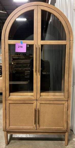 AS IS - ENZO COLLECTION CABINET - BROWN - Earl's Auction Company