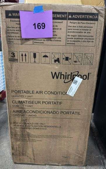 WHIRLPOOL PORTRABLE AIR CONDITIONER IN BOX - Earl's Auction Company