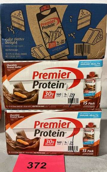 (3) BOXES OF PREMIER PROTEIN SHAKES - Earl's Auction Company