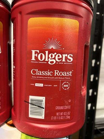 5PC COFFEE LOT - FOLGERS & CREAMER - Earl's Auction Company