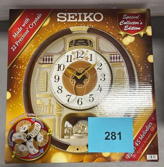 SEIKO WALL CLOCK IN BOX - Earl's Auction Company