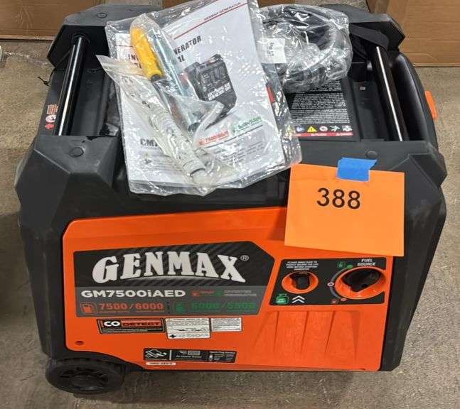 AS IS - GENMAX INVERTER GENERATOR - Earl's Auction Company