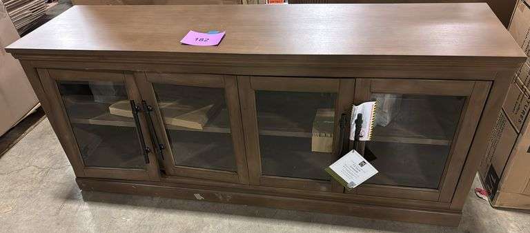 AS IS - ABBYSON LIVING LOWELL WOOD CONSOLE - BROWN - Earl's Auction Company