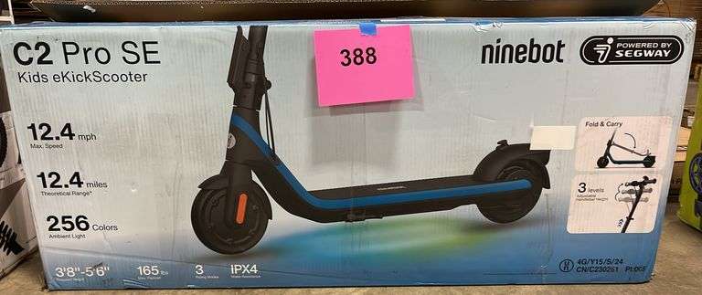 NINEBOT C2 PRO SE KIDS EKICK SCOOTER IN BOX - Earl's Auction Company