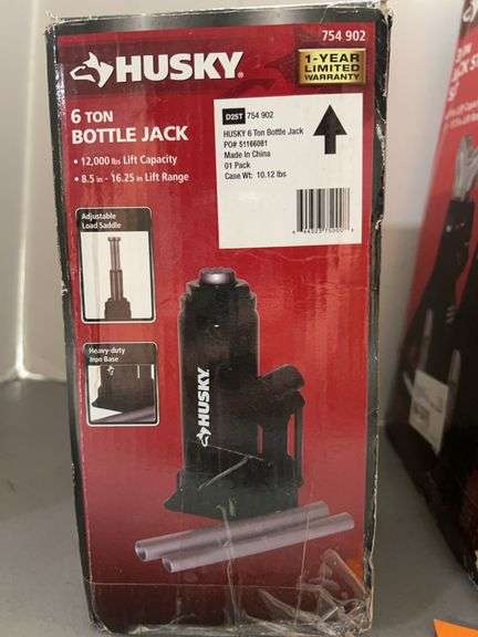 HUSKY 6 TON BOTTLE JACK & 3 TON JACK STAND SET IN BOXES - Earl's ...