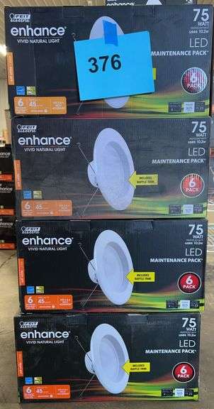 (4) FEIT ELECTRIC 6PC LED RECESSED DOWNLIGHT SETS IN BOXES - Earl's ...