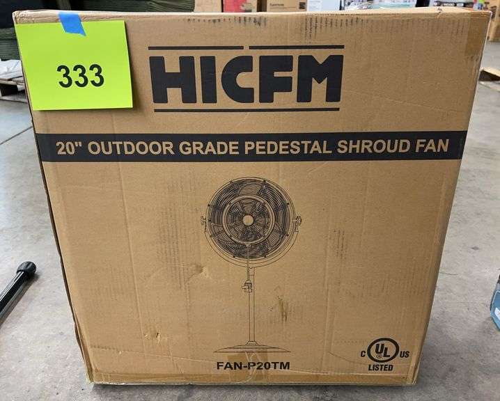 HICFM 20" OUTDOOR PEDESTAL SHROUD FAN IN BOX - Earl's Auction Company