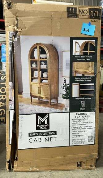 ENZO COLLECTION CABINET IN BOX - BROWN - Earl's Auction Company