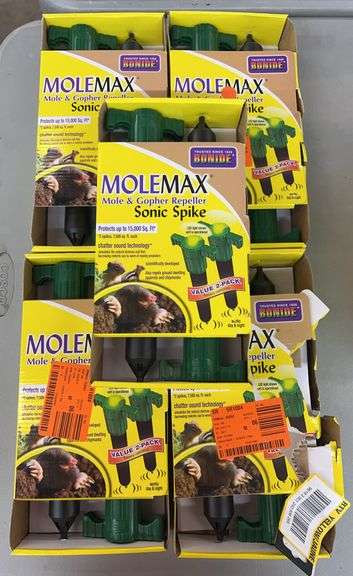 (5) MOLEMAX 2PC MOLE & GOPHER REPELLER SETS - Earl's Auction Company