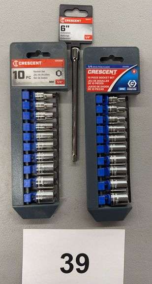 (2) CRESCENT SOCKET SETS & (1) EXTENSION - Earl's Auction Company