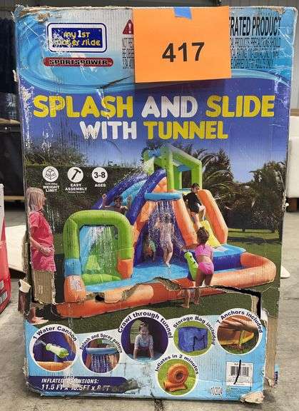 MY 1ST WATER SLIDE SPLASH & SLIDE W/ TUNNEL IN BOX - Earl's Auction Company
