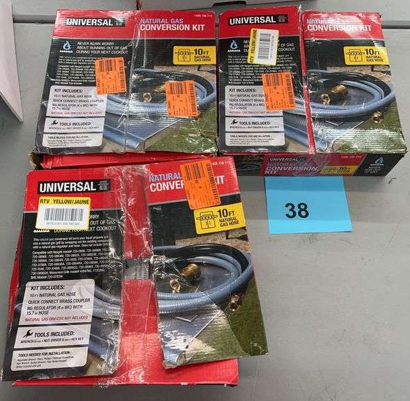 (3) UNIVERSAL NATURAL GAS GRILL CONVERSION KITS IN BOXES - Earl's ...