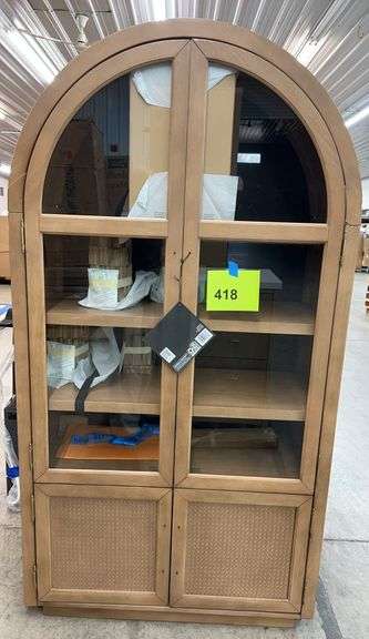 AS IS - ENZO COLLECTION CABINET - BROWN - Earl's Auction Company