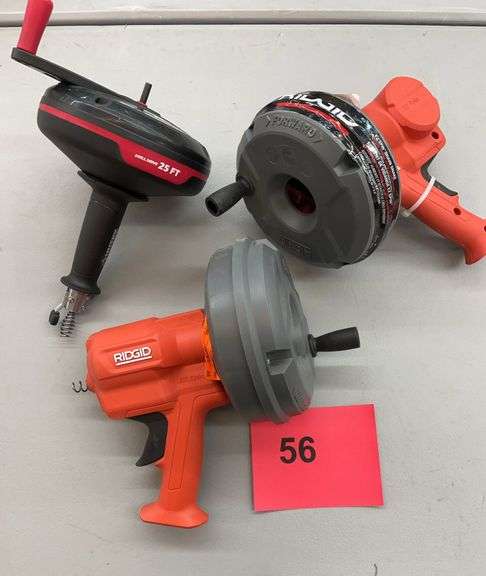 (3) DRAIN SNAKES - RIDGID & HUSKY - Earl's Auction Company