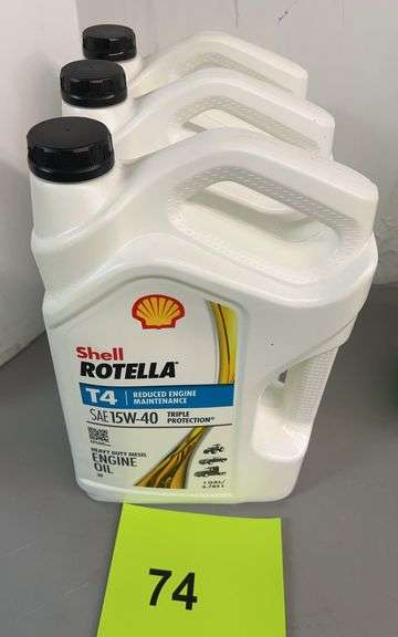 (3) JUGS OF SHELL DIESEL ENGINE OIL - Earl's Auction Company