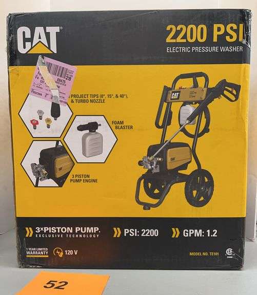 CAT ELECTRIC PRESSURE WASHER IN BOX - Earl's Auction Company
