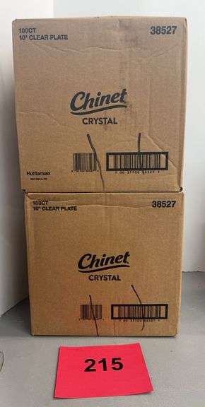 (2) BOXES OF CHINET CRYSTAL PLATES (100 PER BOX) - Earl's Auction Company