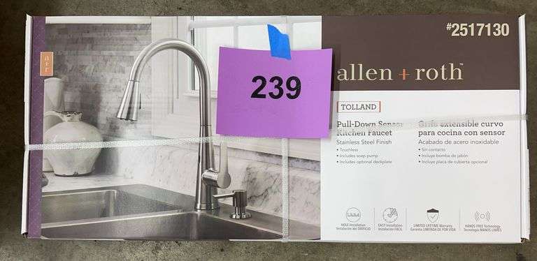 NEW ALLEN + ROTH PULL DOWN KITCHEN FAUCET IN BOX - Earl's Auction Company