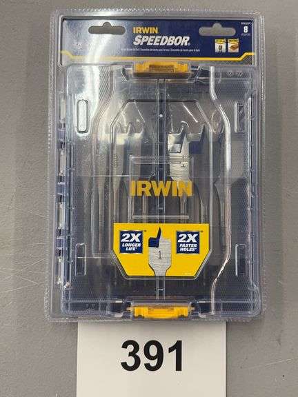 IRWIN SPEEDBOR 8PC DRILL BIT SET IN CASE - Earl's Auction Company