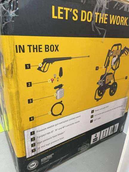 CAT ELECTRIC PRESSURE WASHER IN BOX - Earl's Auction Company