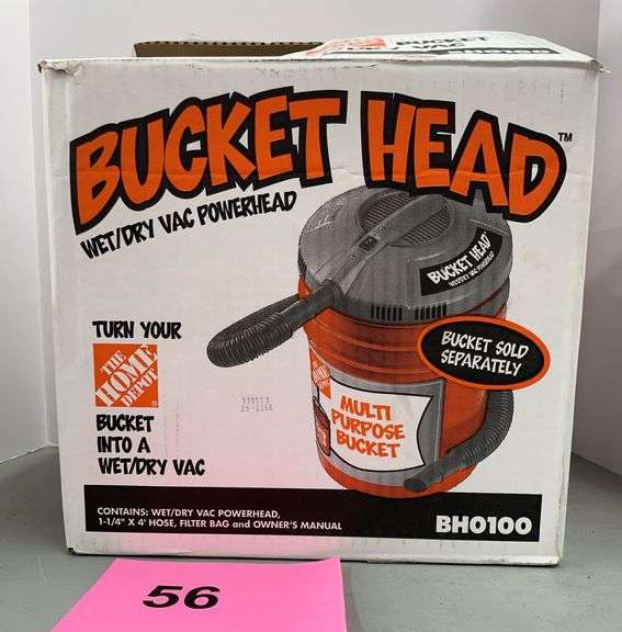 BUCKET HEAD WET/ DRY VAC POWERHEAD IN BOX - Earl's Auction Company