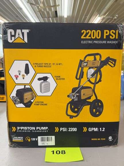 CAT ELECTRIC PRESSURE WASHER IN BOX - Earl's Auction Company