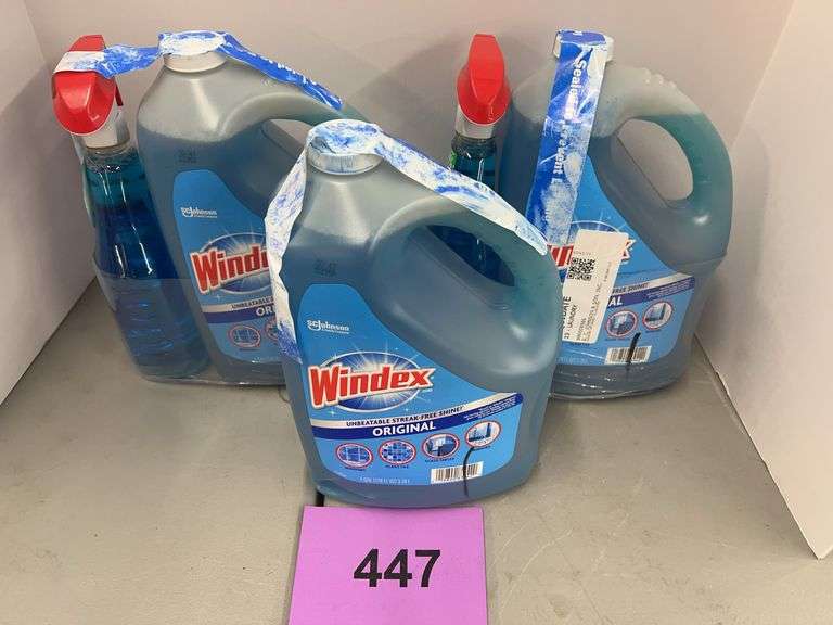 (3) JUGS OF WINDEX & (2) SPRAY BOTTLES - Earl's Auction Company