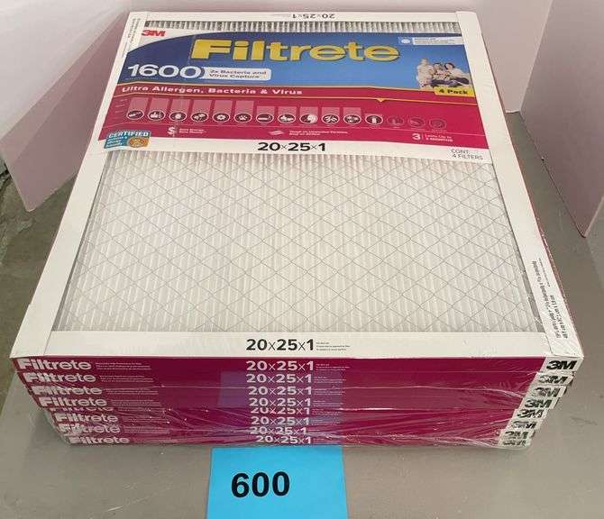 (2) PACKS OF FILTRETE 20x25x1 AIR FILTERS - Earl's Auction Company