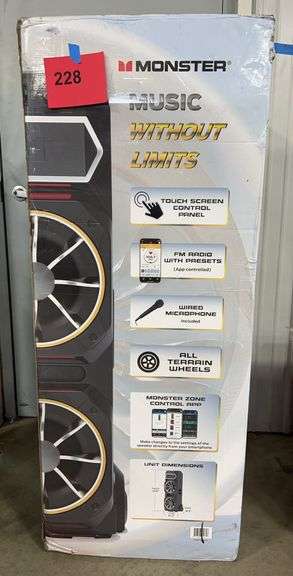 MONSTER GI30 PORTABLE WIRELESS SPEAKER IN BOX - Earl's Auction Company