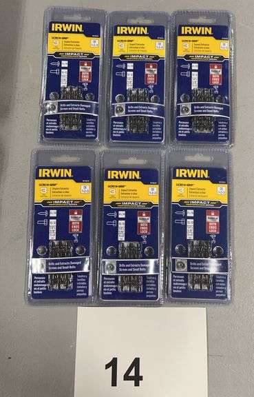 (6) PACKS OF IRWIN IMPACT EXTRACTORS - Earl's Auction Company