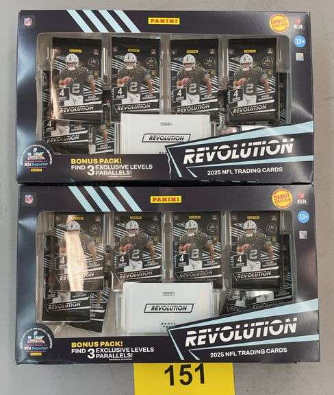 (2) PACKS OF REVOLUTION 2025 NFL TRADING CARDS - Earl's Auction Company