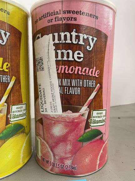 (2) CANS OF COUNTRY TIME LEMONADE - Earl's Auction Company