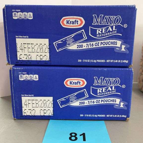(2) BOXES OF KRAFT MAYO POUCHES - Earl's Auction Company
