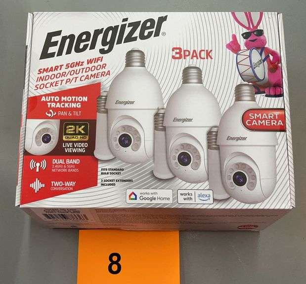 ENERGIZER 3PC SMART WIFI SOCKET P/T CAMERAS IN BOX - Earl's Auction Company