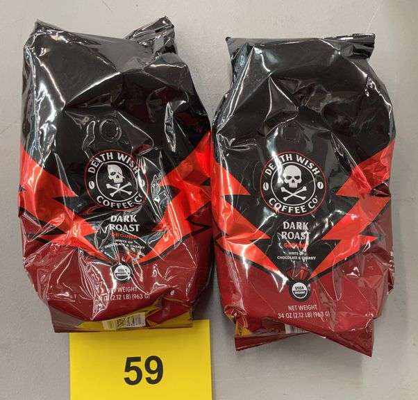 (2) BAGS OF DEATH WISH COFFEE - Earl's Auction Company