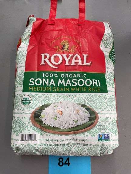 20LB BAG OF ROYAL SONA MASOORI RICE - Earl's Auction Company