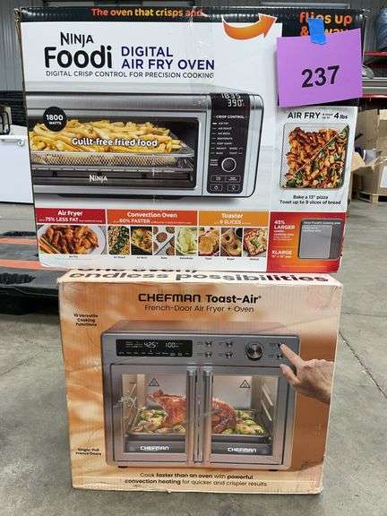 AS IS - (2) AIR FRY OVENS IN BOXES - NINJA & CHEFMAN - Earl's Auction ...