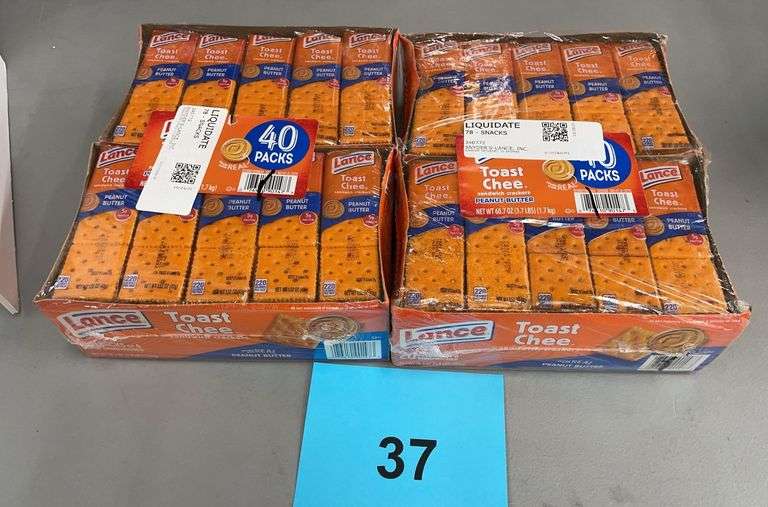(2) PACKS OF LANCE TOAST CHEE SANDWICH CRACKERS - Earl's Auction Company